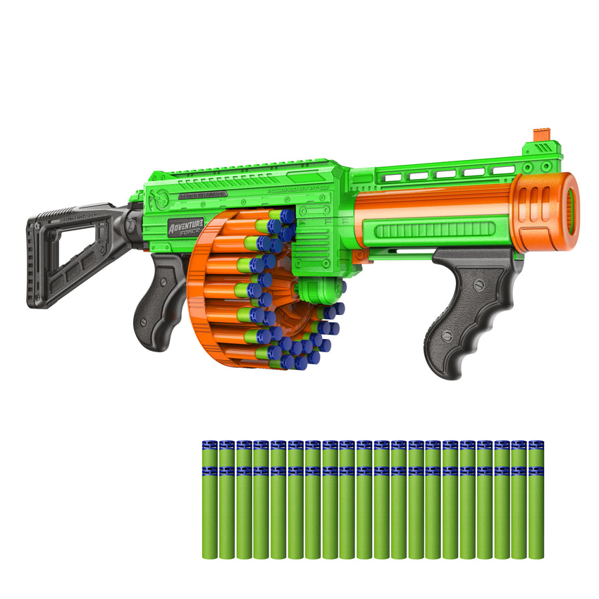 Villainator Submachine Pump Action Superdrum Dart Blaster – Dart Zone ...