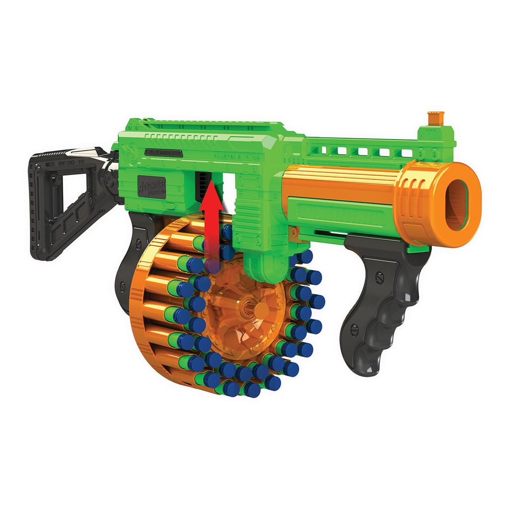 Villainator Submachine Pump Action Superdrum Dart Blaster – Dart Zone ...
